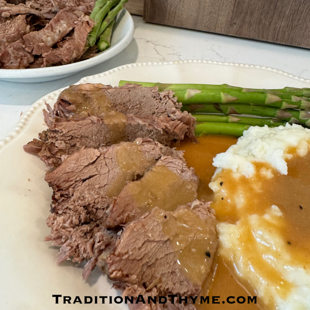 Easy English Roast Beef Recipe - Tender Slow Cooker - Tradition & Thyme