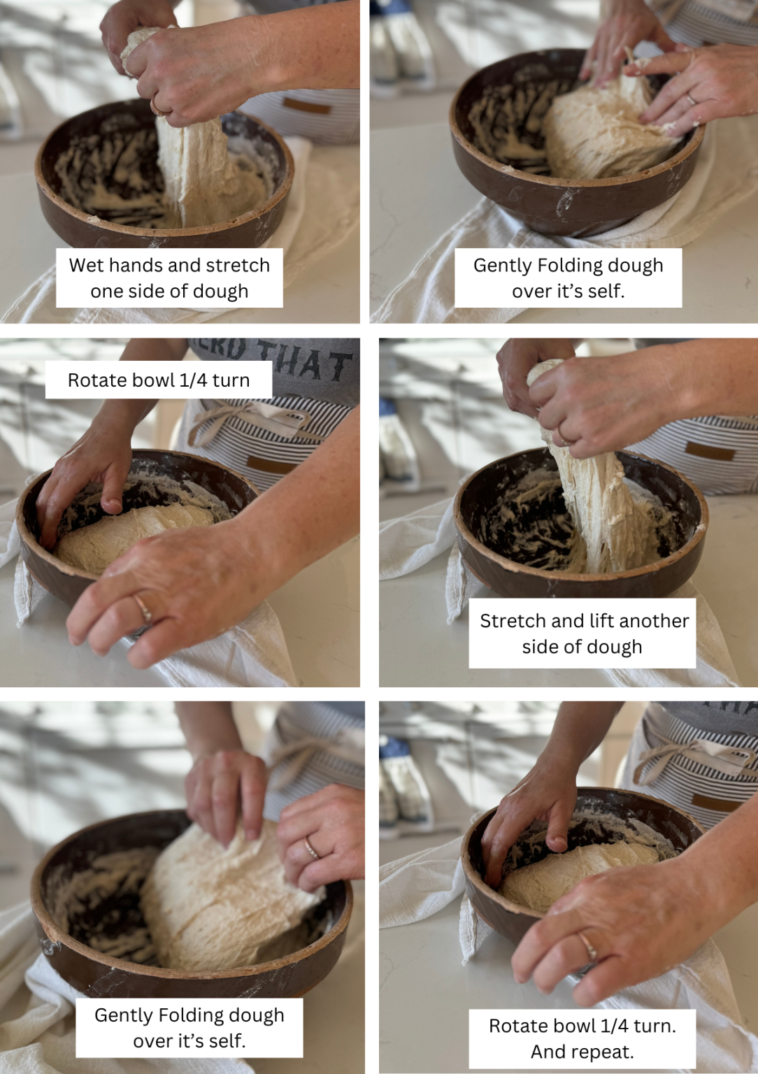 How to Stretch and Fold Sourdough - Tradition & Thyme